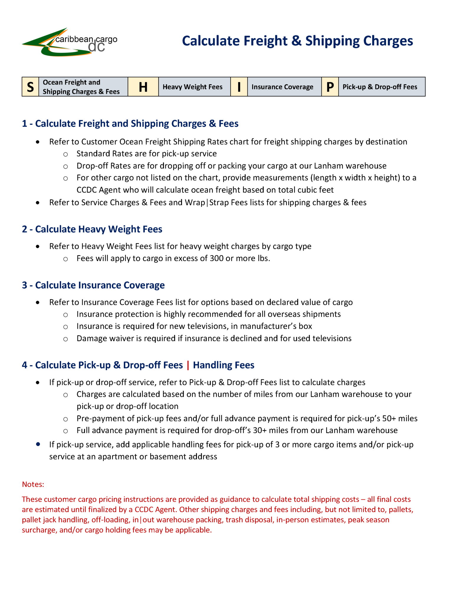 Export Shipping FAQs | Caribbean Cargo DC